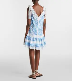 Zimmermann Solstice Lantern Floral Cotton Mini Dress - Multicoloured