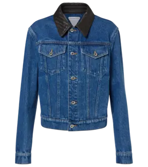 Bottega Veneta Intrecciato Denim Jacket - Blue