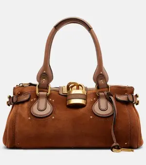 Chloé Paddington Suede Shoulder Bag - Brown