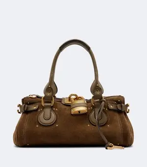 Chloé Paddington Suede Shoulder Bag - Brown