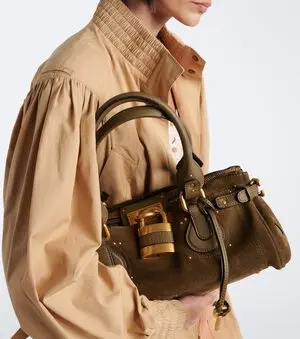 Chloé Paddington Suede Shoulder Bag - Brown
