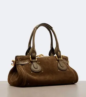 Chloé Paddington Suede Shoulder Bag - Brown