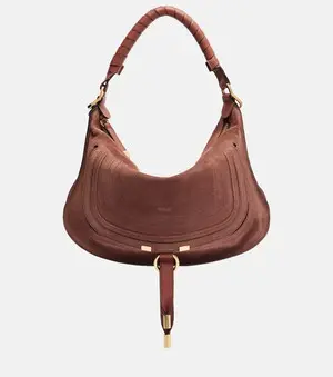 Chloé Marcie Small Suede Shoulder Bag - Brown