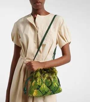 Loewe Flamenco Mini Beaded Clutch