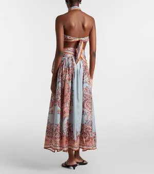 Zimmermann Aster Floral Silk Maxi Skirt