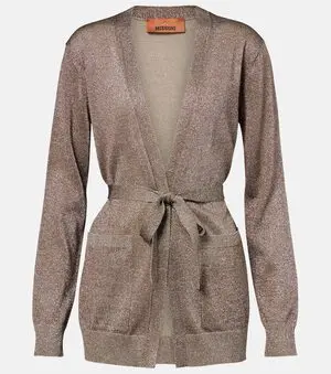 MISSONI Missoni Knitted Lamé Wrap Cardigan