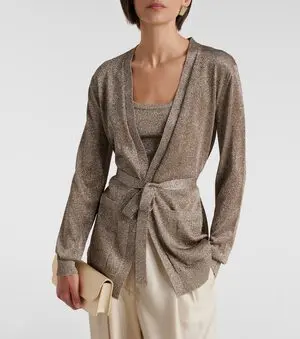 Missoni Knitted Lamé Wrap Cardigan