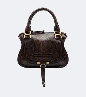 Chloé Marcie Small Leather Top-handle Bag - Brown