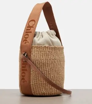 Chloé Woody Small Raffia Bucket Bag