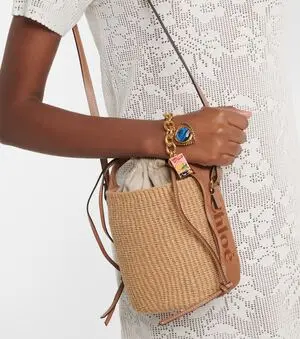 Chloé Woody Small Raffia Bucket Bag