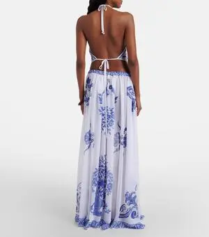 BANANHOT Riley Printed Cotton Maxi Dress