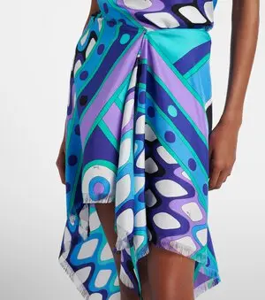 Emilio Pucci Silk Twill Midi Skirt