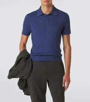 Dunhill Cotton And Silk Polo Sweater
