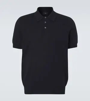 Dunhill Cotton And Silk Polo Sweater - Blue
