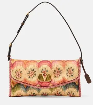 Valentino Garavani Devain Small Floral Jacquard Shoulder Bag