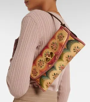 Valentino Garavani Devain Small Floral Jacquard Shoulder Bag