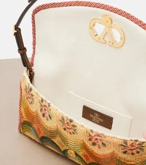 Valentino Garavani Devain Small Floral Jacquard Shoulder Bag