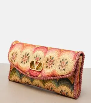 Valentino Garavani Devain Small Floral Jacquard Shoulder Bag