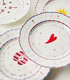 BITOSSI Il Frutto Della Passione Set Of 4 Porcelain Dinner Plates - Multicoloured