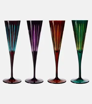 L'Objet Prism Set Of 4 Champagne Flutes - Multicoloured