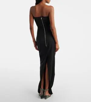 Rick Owens Wool-blend Bustier Gown