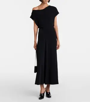 Vince Draped One-shoulder Midi Dress