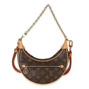 LOUIS VUITTON Monogram Canvas Loop Shoulder Bag - Brown