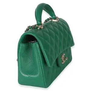 Chanel Quilted Lambskin Top Handle Rectangular Flap Bag