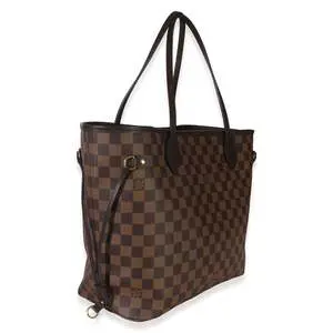 LOUIS VUITTON Damier Ebene Canvas Neverfull Mm Tote Bag - Brown