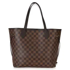 LOUIS VUITTON Damier Ebene Canvas Neverfull Mm Tote Bag - Brown