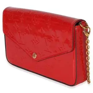 LOUIS VUITTON Monogram Vernis Felicie Pochette - Red