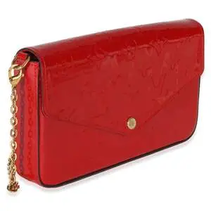 LOUIS VUITTON Monogram Vernis Felicie Pochette - Red