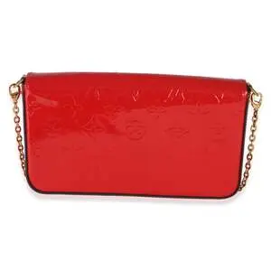 LOUIS VUITTON Monogram Vernis Felicie Pochette - Red