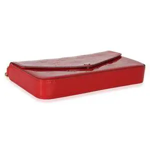 LOUIS VUITTON Monogram Vernis Felicie Pochette - Red