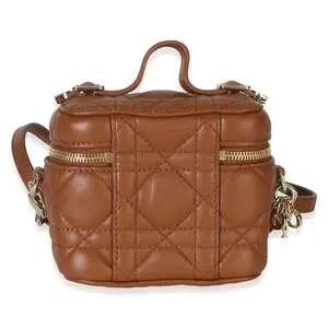 Dior Lambskin Micro Lady Vanity Case - Brown