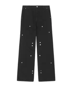 HELIOT EMIL Metal Eyelet Jeans - Black