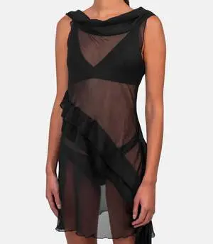 Gimaguas Boa Draped Mini Dress