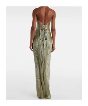 MARIA LUCIA HOHAN Jasleen Strapless Corset Gown - Gray