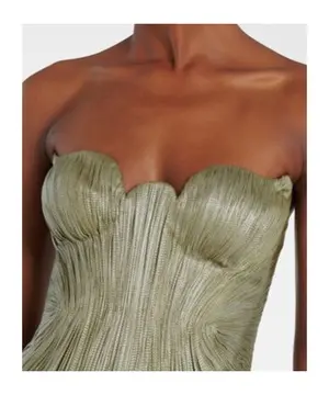 MARIA LUCIA HOHAN Jasleen Strapless Corset Gown - Gray
