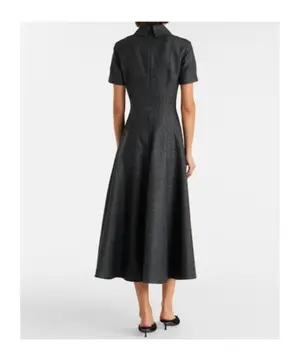 EMILIA WICKSTEAD Jody Houndstooth Wool-blend Midi Dress