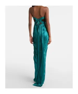 MARIA LUCIA HOHAN Caly Silk Mousseline Bustier Gown