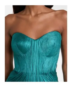 MARIA LUCIA HOHAN Caly Silk Mousseline Bustier Gown