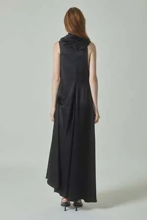 HEIRLOME Heirloom Kate Dress Twisted Draped Silk Satin Midi Dress
