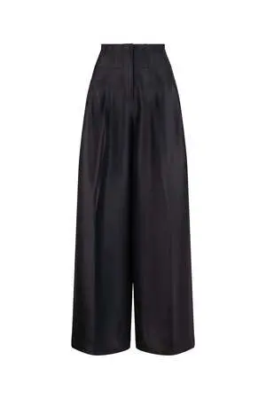HEIRLOME Condesa Trousers In Shantung - Black