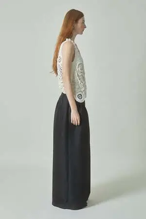 HEIRLOME Condesa Trousers In Shantung - Black