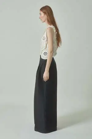 HEIRLOME Condesa Trousers In Shantung - Black