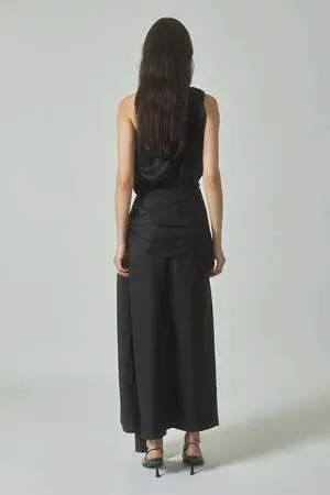 HEIRLOME Helena Midi Skirt In Italian Silk Twill With Versatile Sash