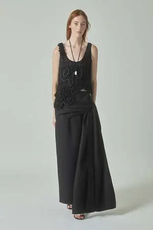 HEIRLOME Helena Midi Skirt In Italian Silk Twill With Versatile Sash