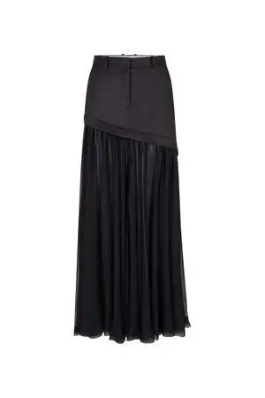 HEIRLOME Angela Skirt In Italian Silk Twill And Chiffon