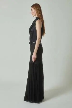 HEIRLOME Angela Skirt In Italian Silk Twill And Chiffon